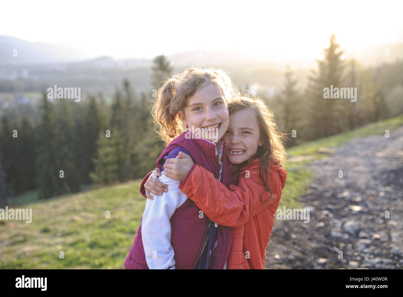 cheerful young girls Stock Photo - Alamy