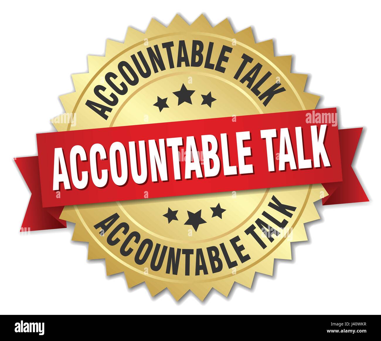 accountable talk round isolated gold badge Stock Vector Image & Art - Alamy