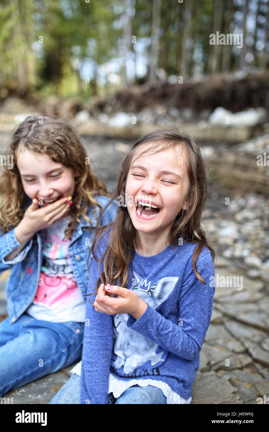 Two friends have a great time together Stock Photo - Alamy