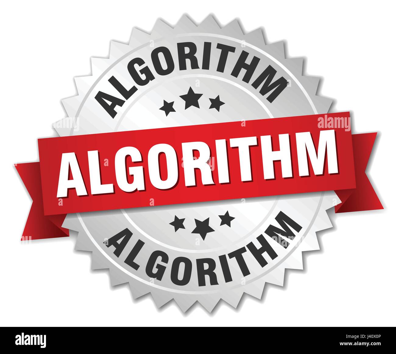 algorithm round isolated silver badge Stock Vector Image & Art - Alamy