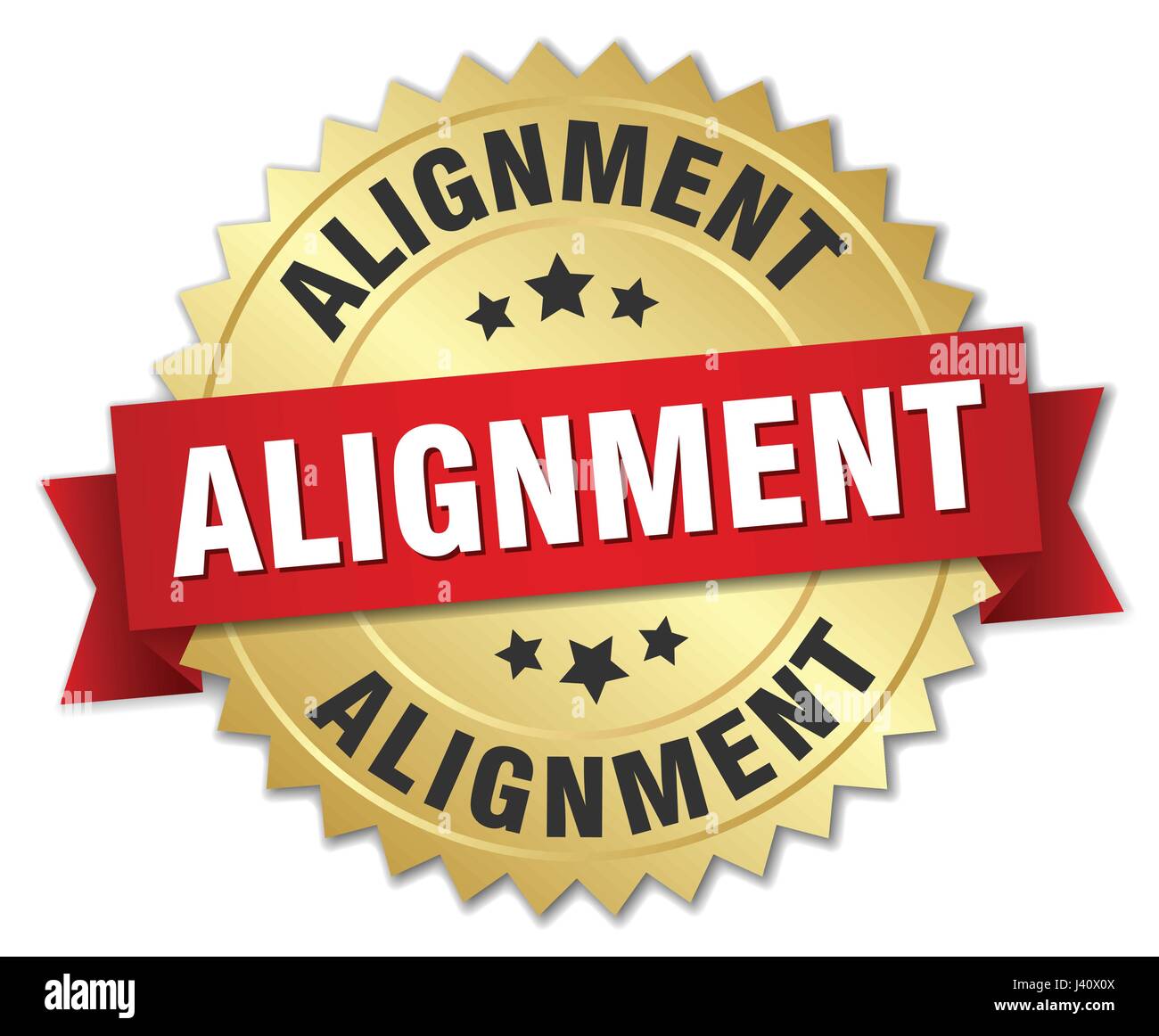 alignment round isolated gold badge Stock Vector Image & Art - Alamy