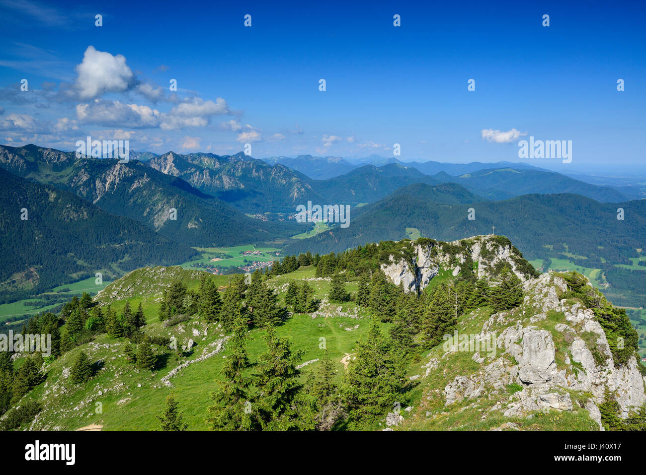 Breitenstein with Spitzing area in background, Mangfall Mountains ...