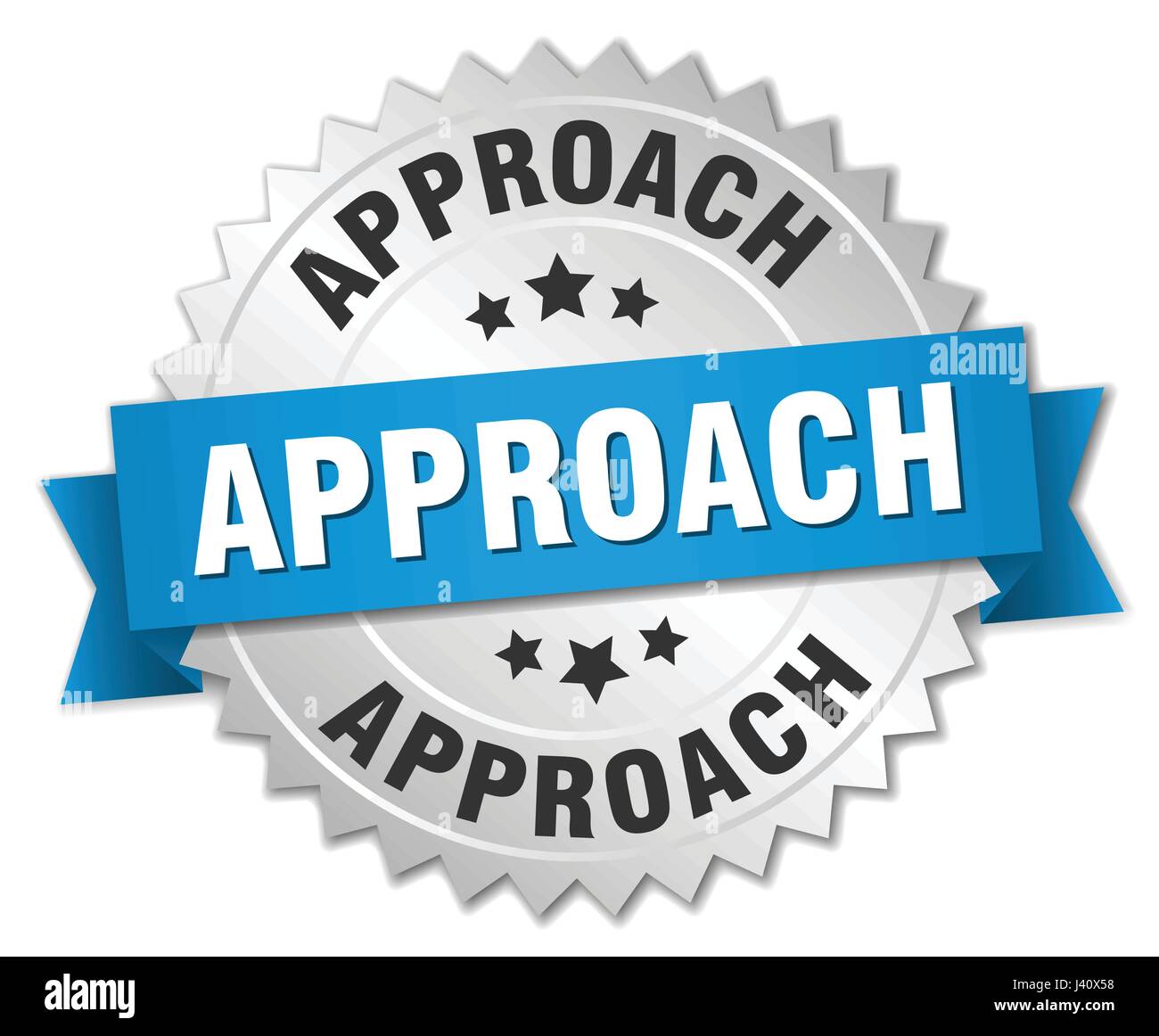 approach round isolated silver badge Stock Vector Image & Art - Alamy