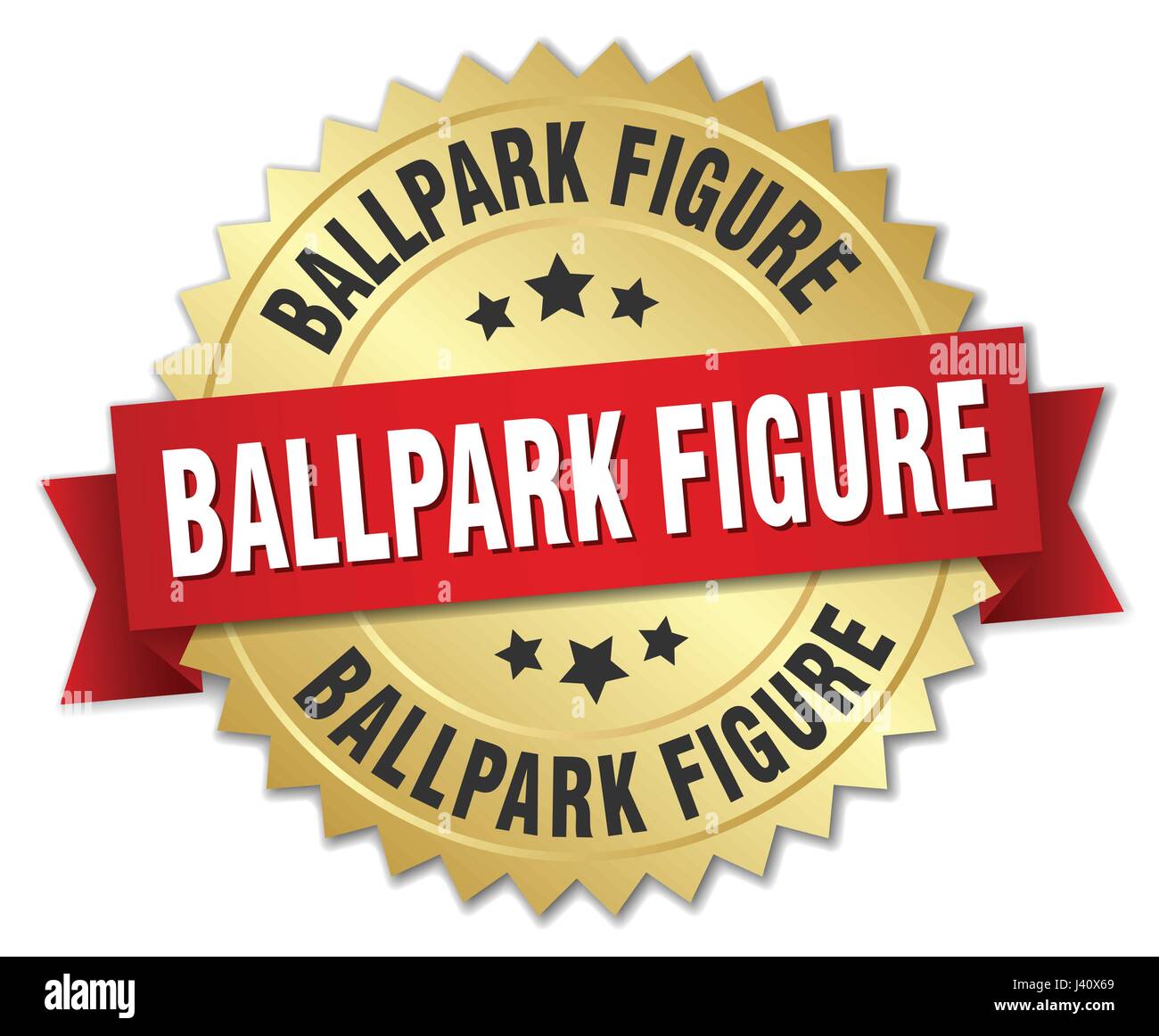ballpark figure round isolated gold badge Stock Vector Image & Art - Alamy