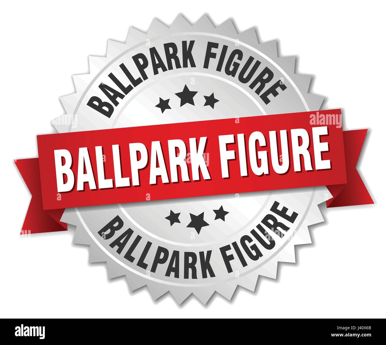 ballpark figure round isolated silver badge Stock Vector Image & Art ...