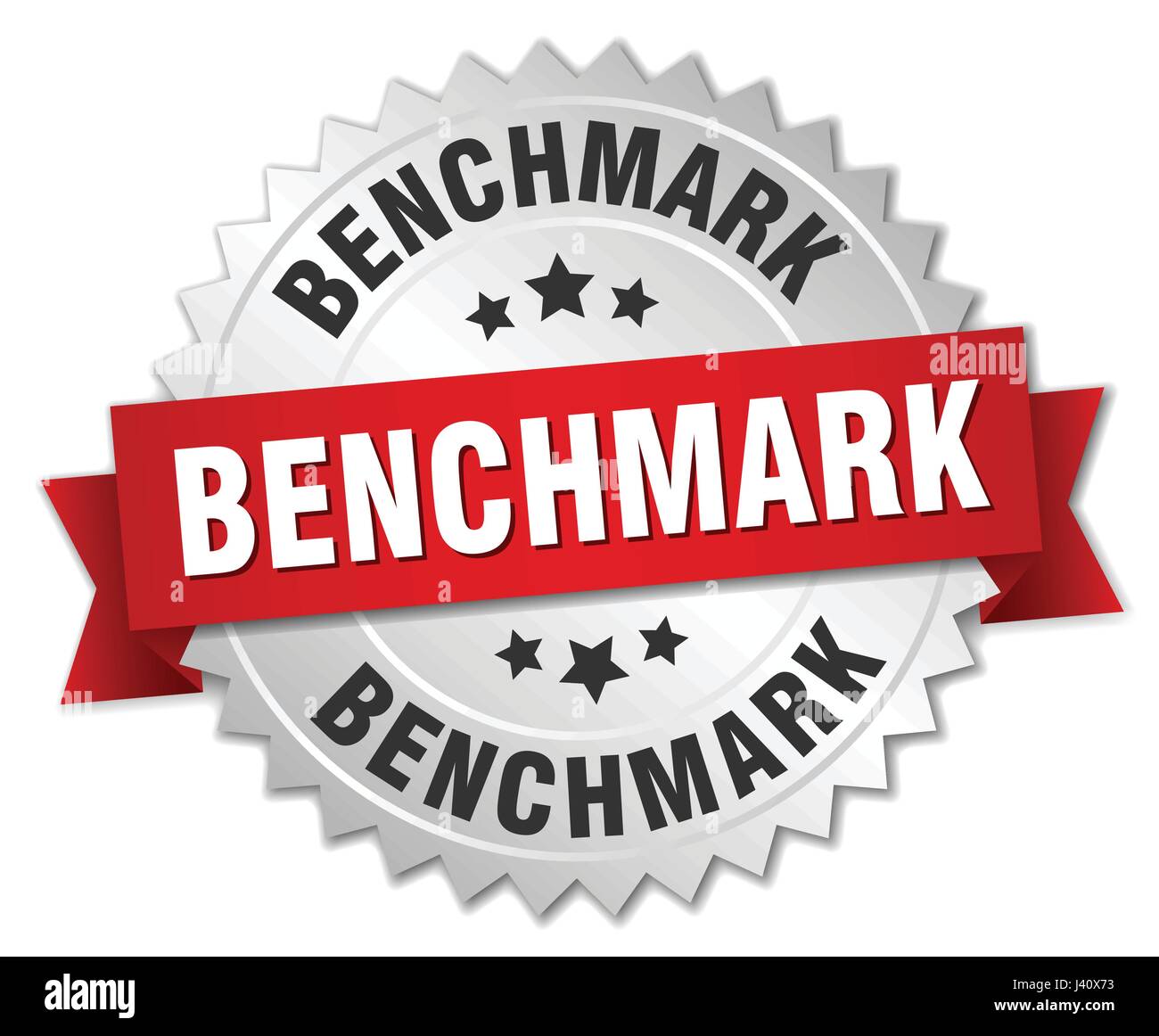 benchmark round isolated silver badge Stock Vector Image & Art - Alamy