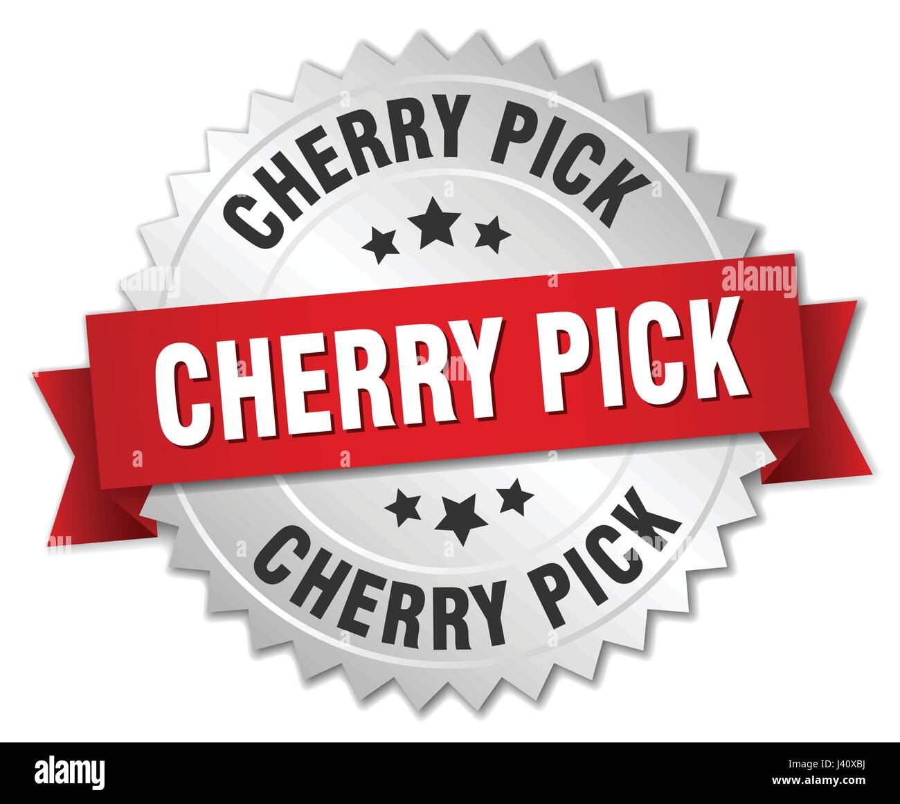 Cherry red medallion Stock Vector Images - Alamy