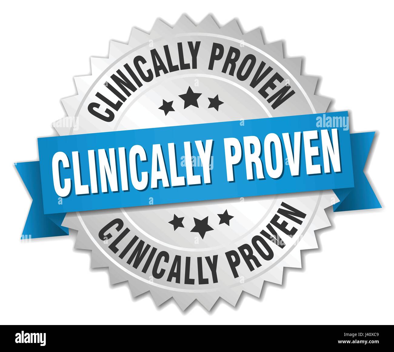 clinically proven round isolated silver badge Stock Vector Image & Art ...