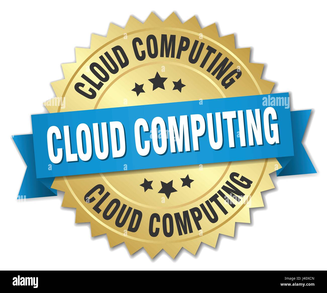 cloud computing round isolated gold badge Stock Vector Image & Art - Alamy