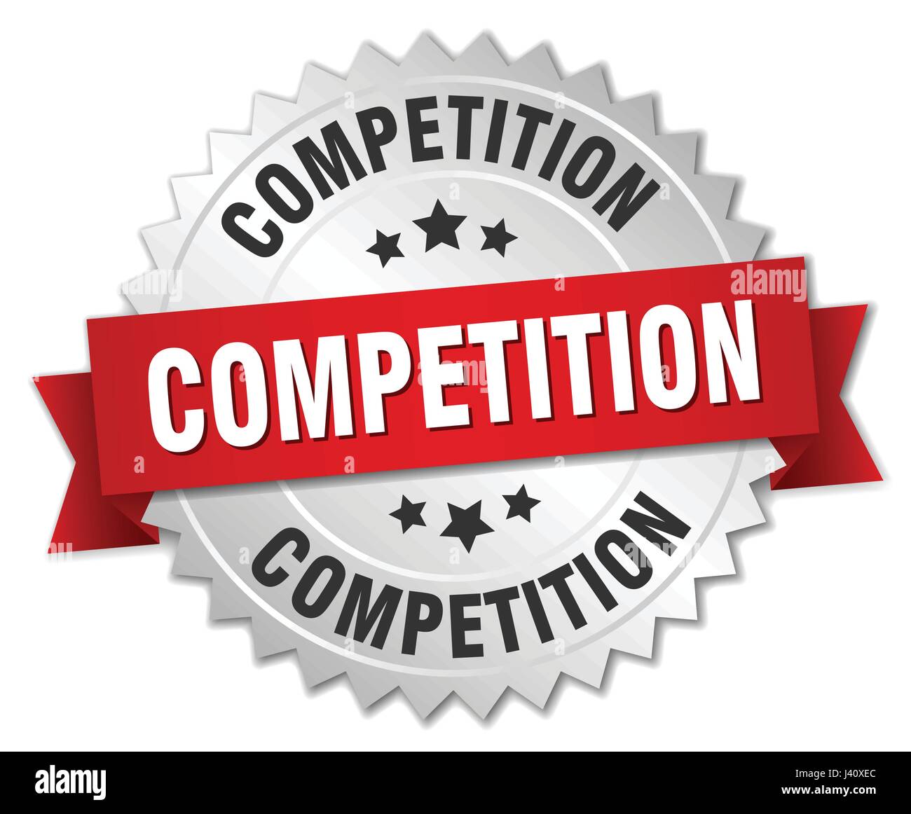 competition round isolated silver badge Stock Vector Image & Art - Alamy