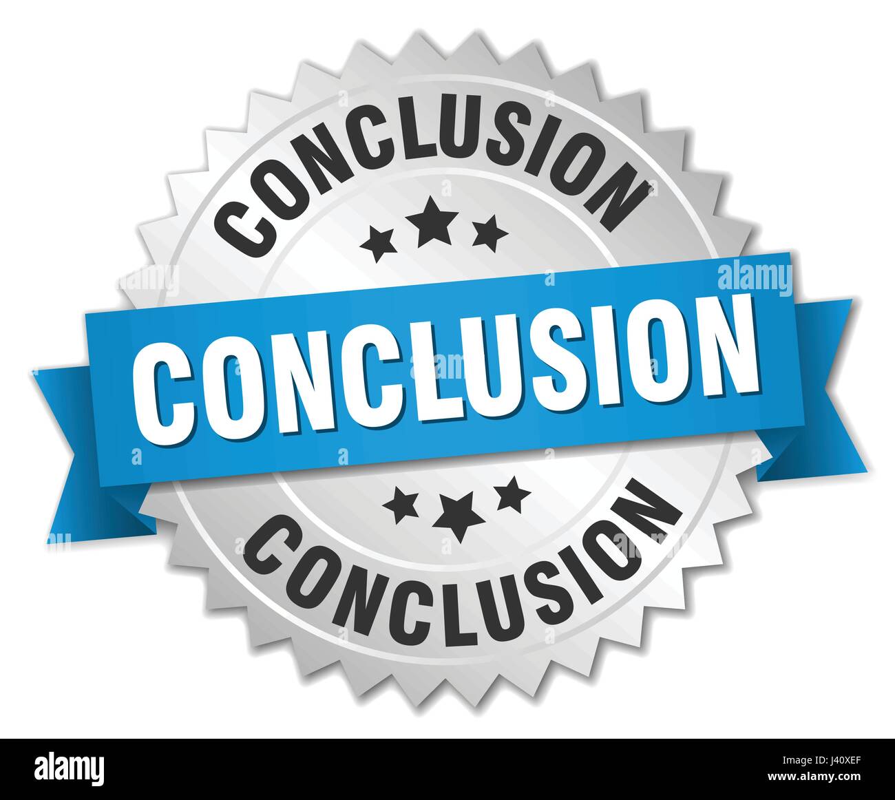 conclusion round isolated silver badge Stock Vector Image & Art - Alamy