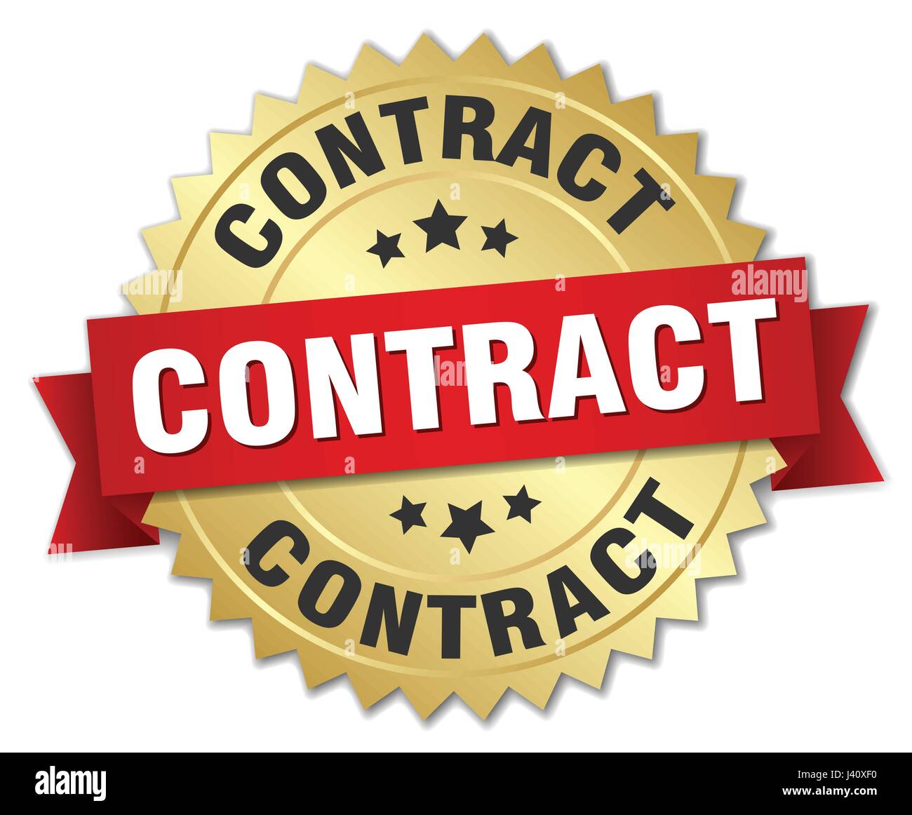 contract round isolated gold badge Stock Vector Image & Art - Alamy
