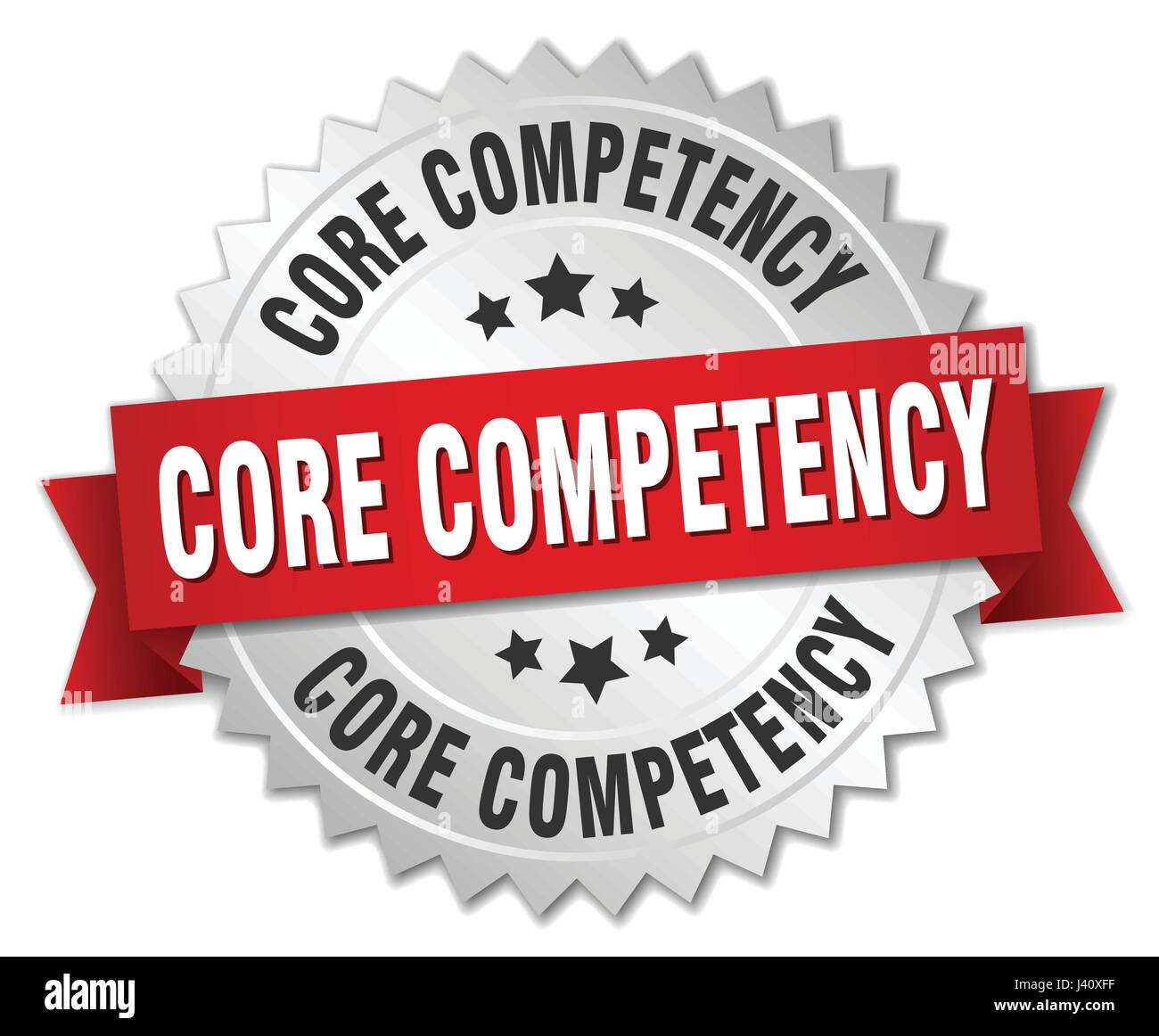 core competency round isolated silver badge Stock Vector Image & Art ...
