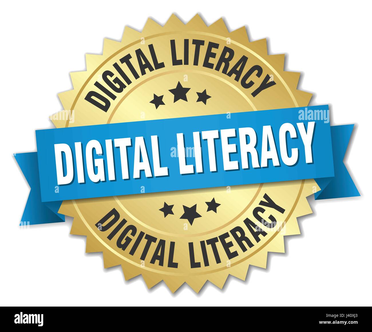 digital literacy round isolated gold badge Stock Vector Image & Art - Alamy