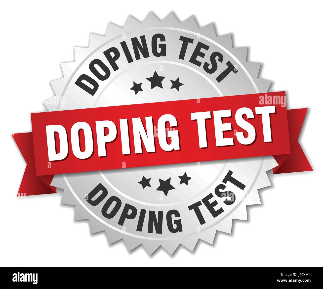 doping test round isolated silver badge Stock Vector Image & Art - Alamy