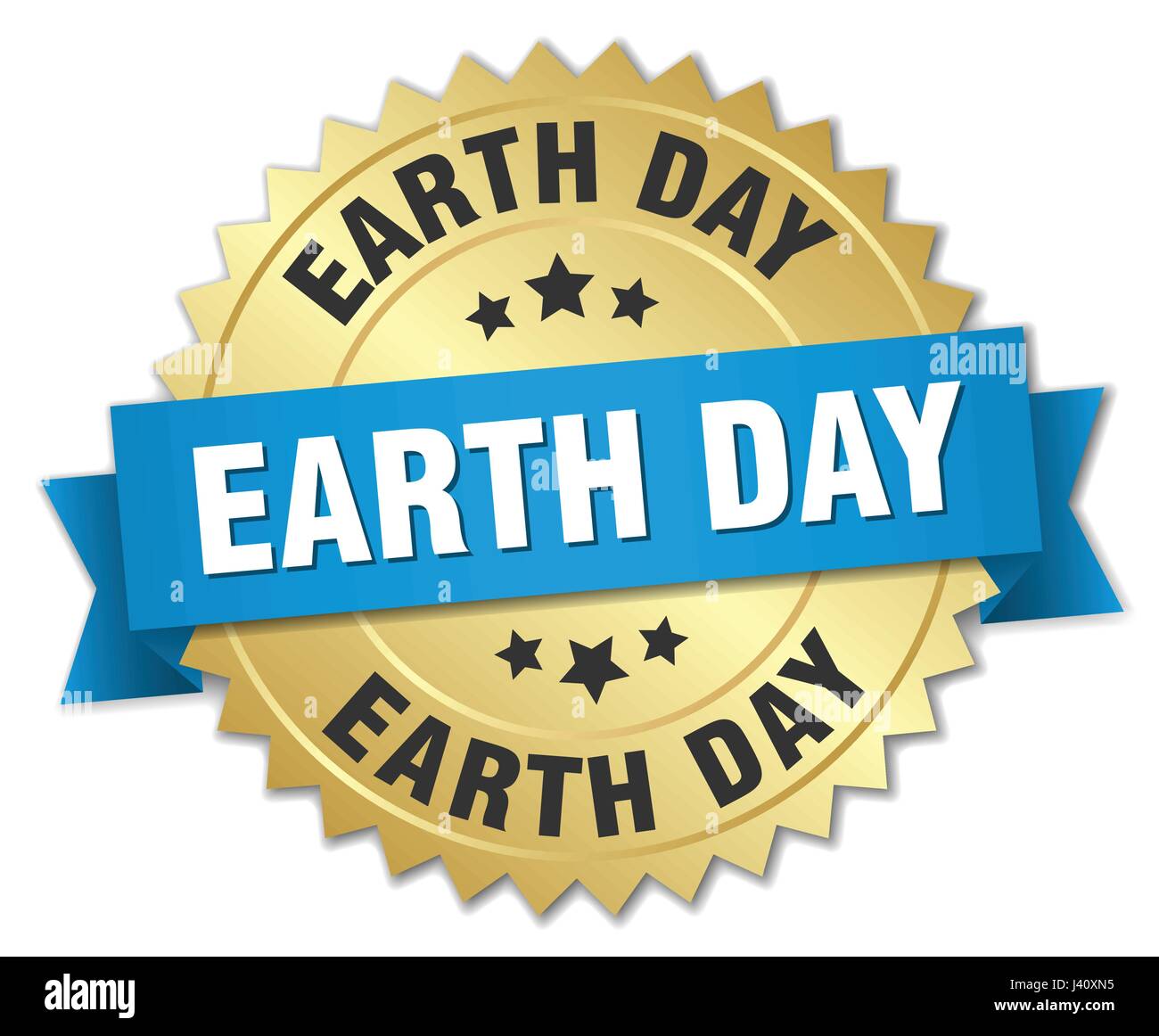 earth day round isolated gold badge Stock Vector Image & Art - Alamy