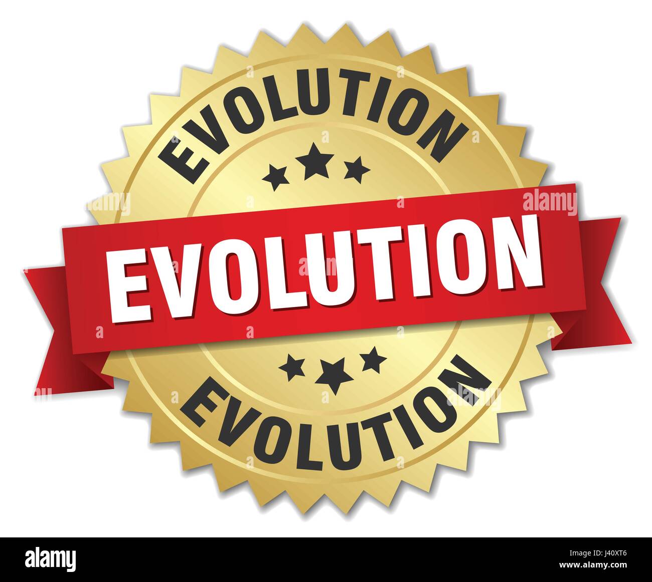 evolution round isolated gold badge Stock Vector Image & Art - Alamy