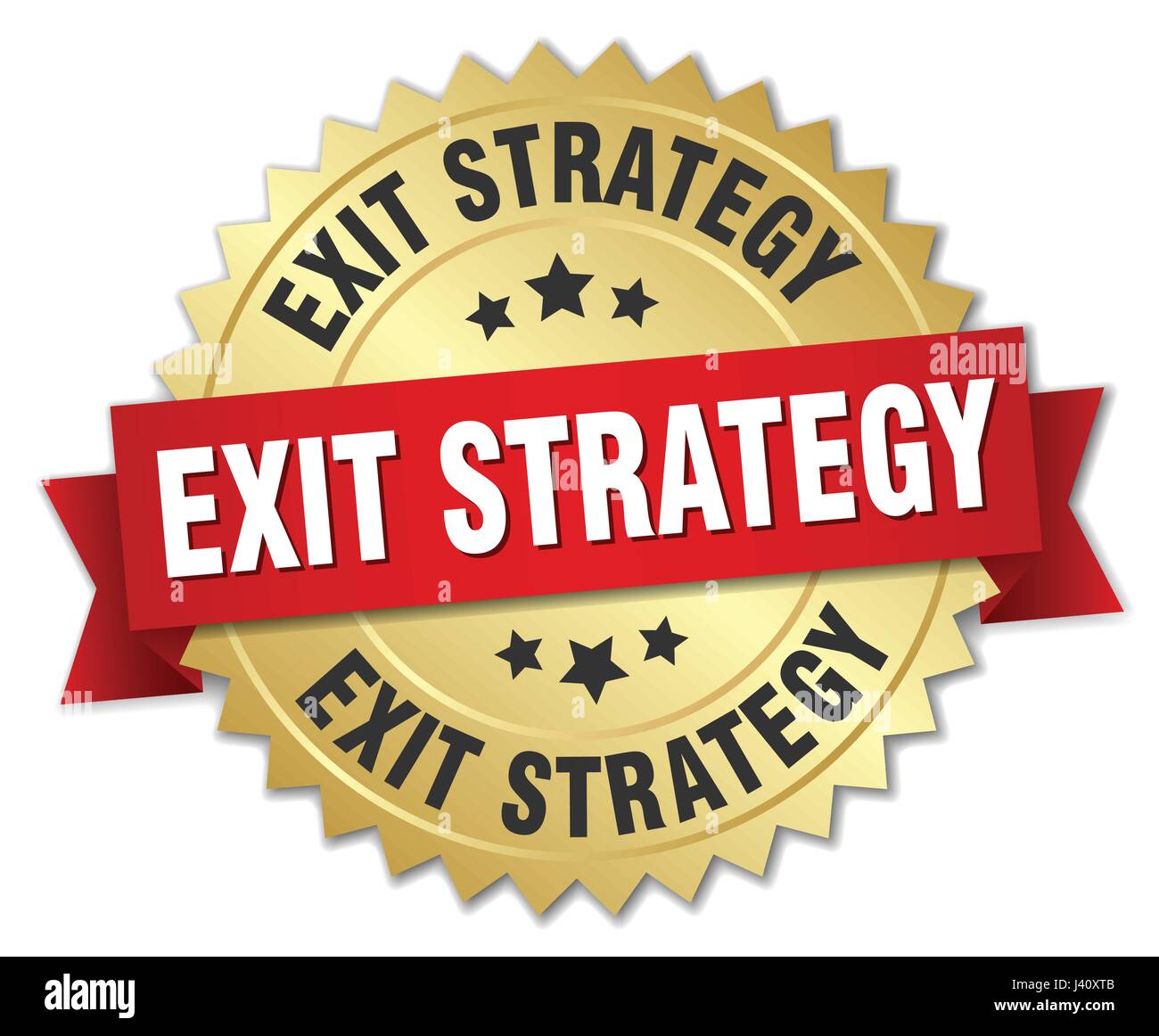 exit strategy round isolated gold badge Stock Vector Image & Art - Alamy