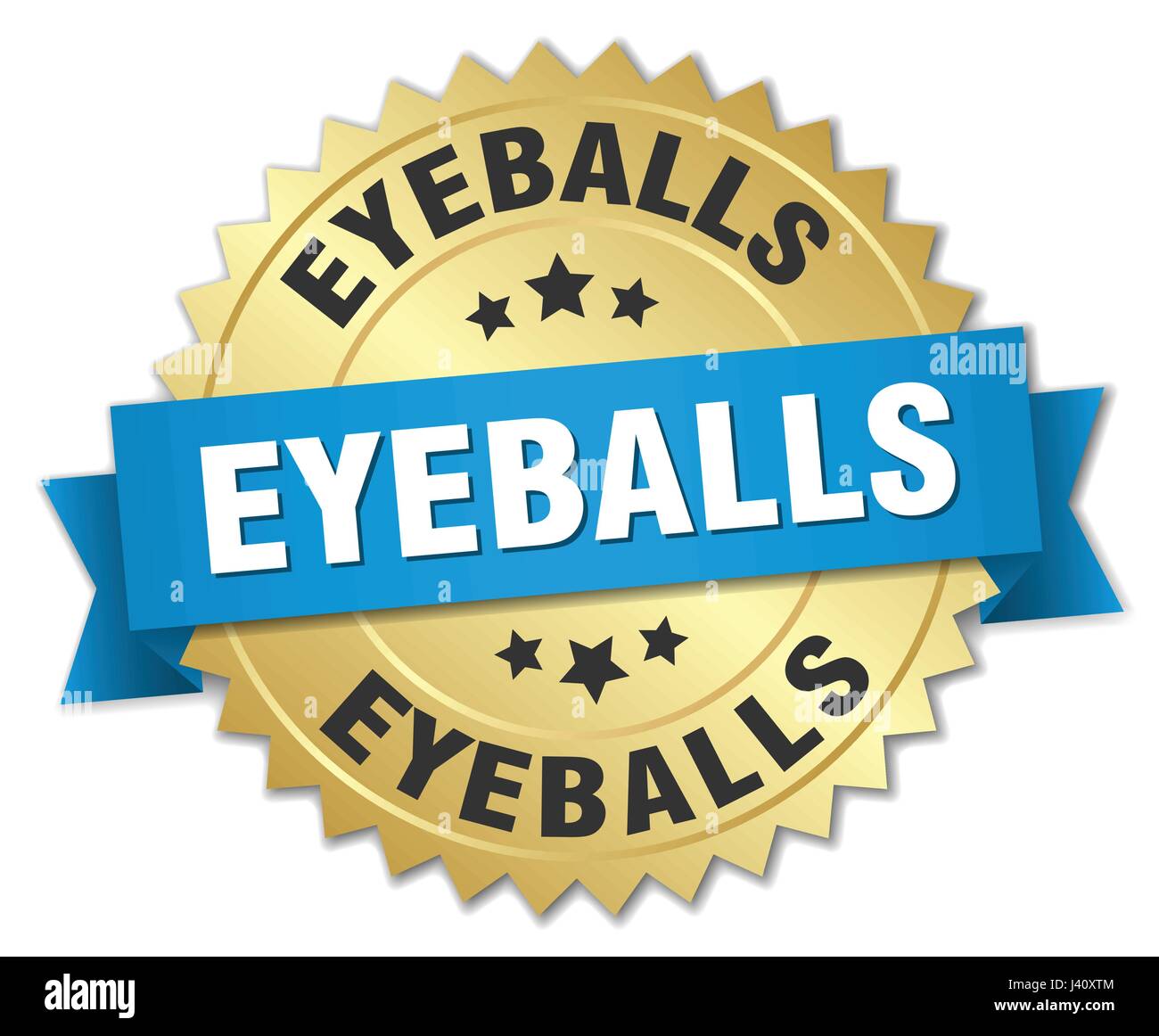 eyeballs round isolated gold badge Stock Vector Image & Art - Alamy