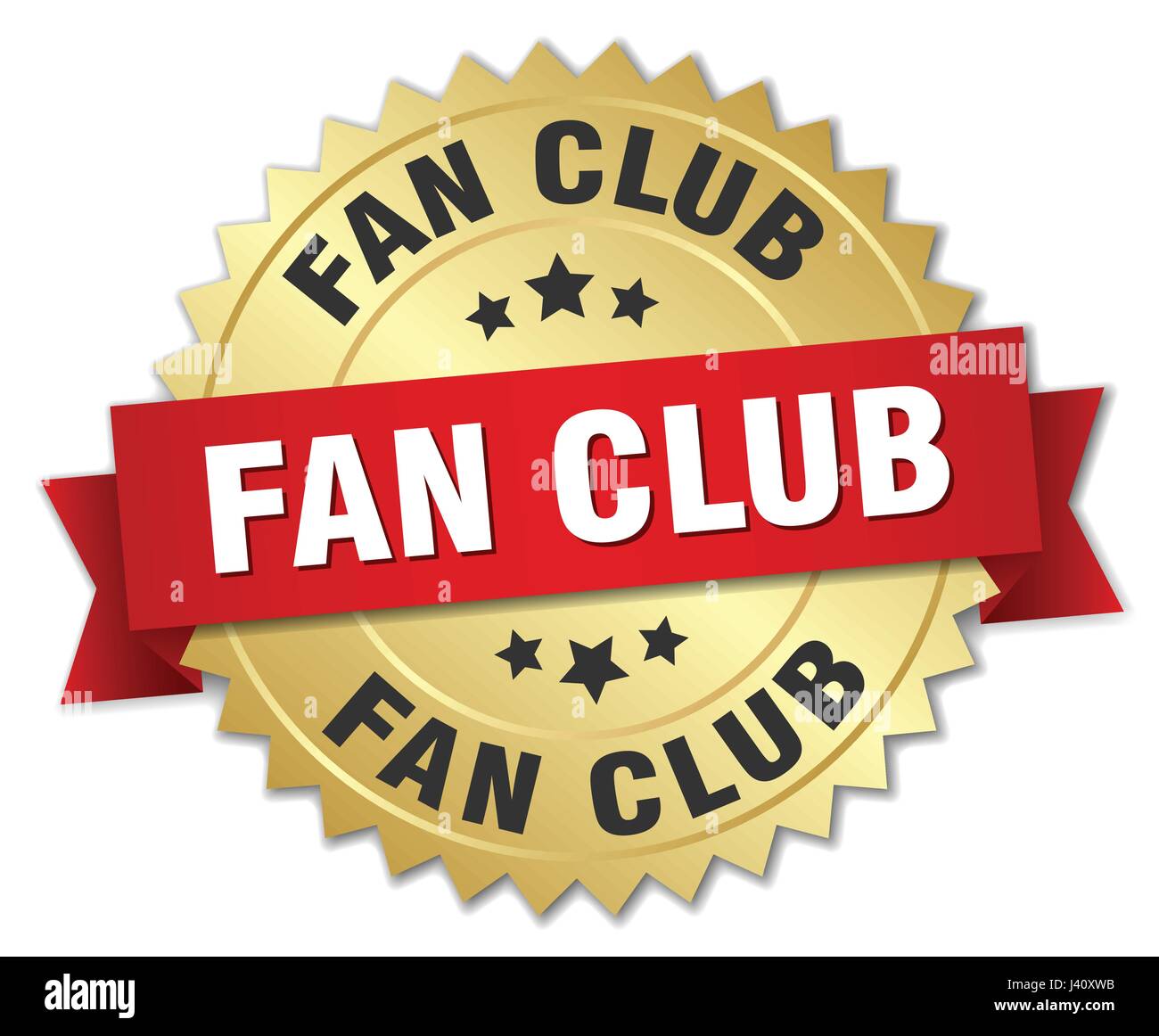 fan club round isolated gold badge Stock Vector Image & Art - Alamy
