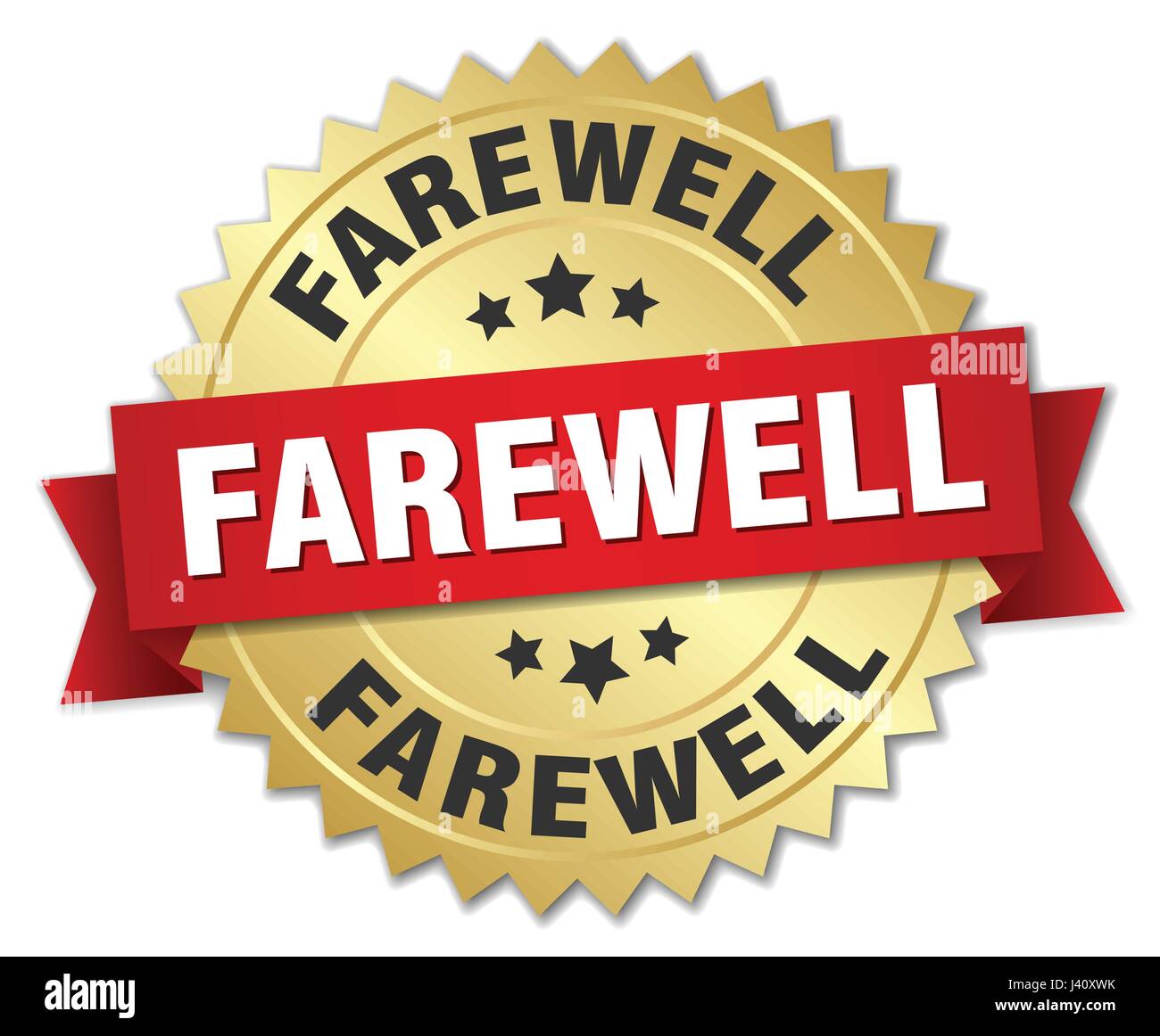 farewell round isolated gold badge Stock Vector Image & Art - Alamy