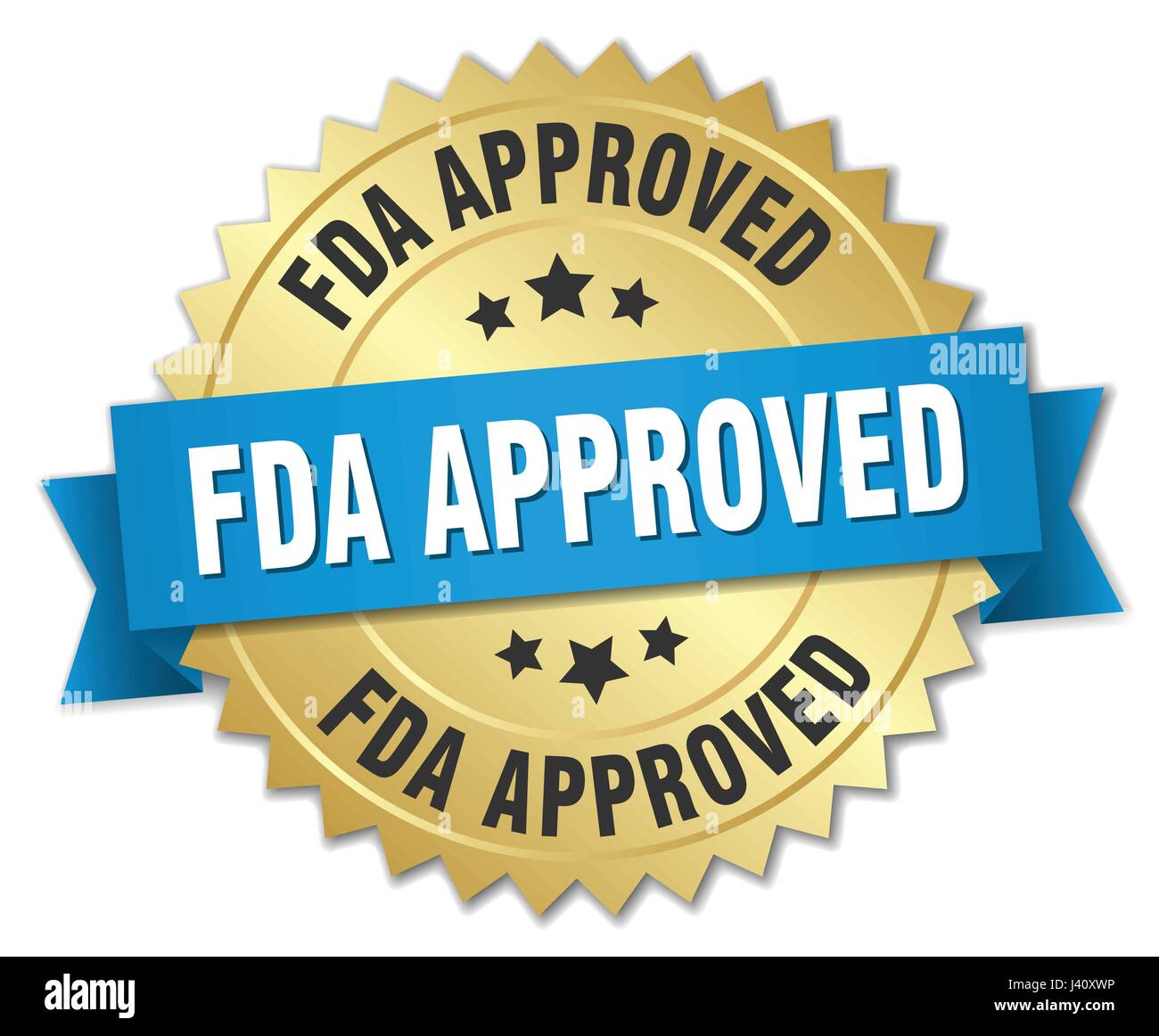 fda approved round isolated gold badge Stock Vector Image & Art - Alamy