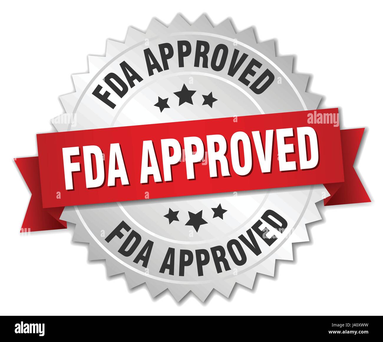 fda approved round isolated silver badge Stock Vector Image & Art - Alamy