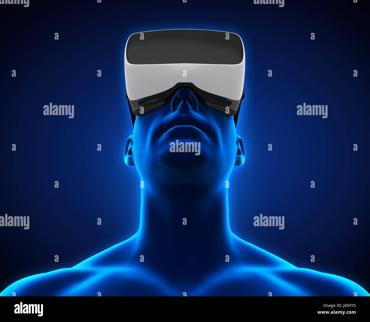 Human Wearing Virtual Reality Headset Stock Photo - Alamy