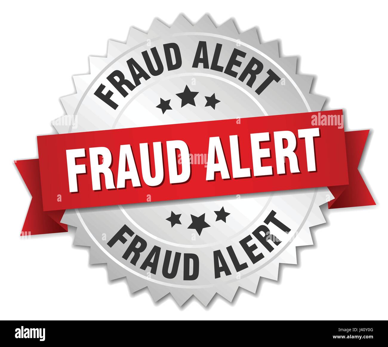 fraud alert round isolated silver badge Stock Vector Image & Art - Alamy