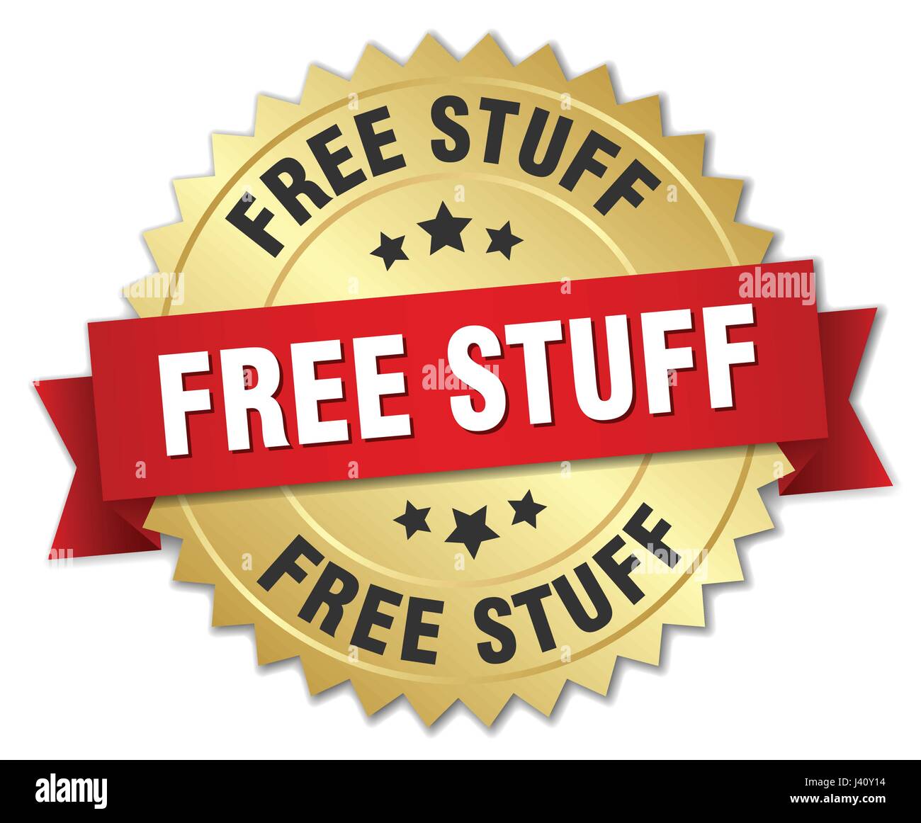 free stuff round isolated gold badge Stock Vector Image & Art - Alamy
