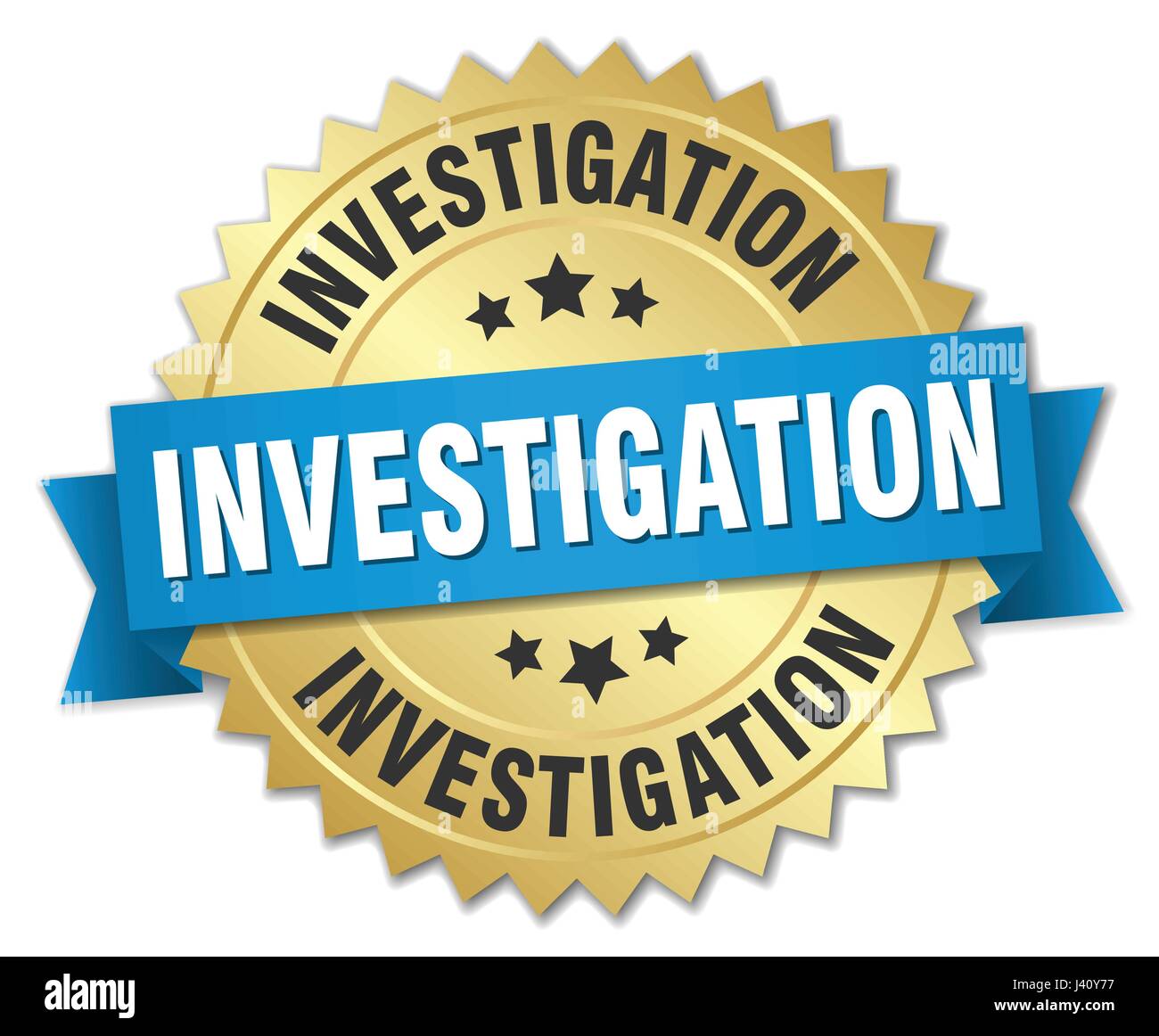 investigation round isolated gold badge Stock Vector Image & Art - Alamy