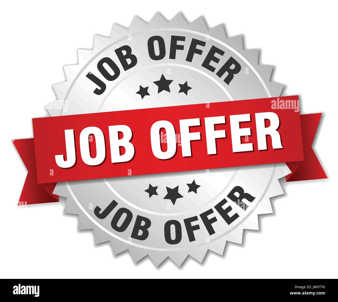 job offer round isolated silver badge Stock Vector Image & Art - Alamy