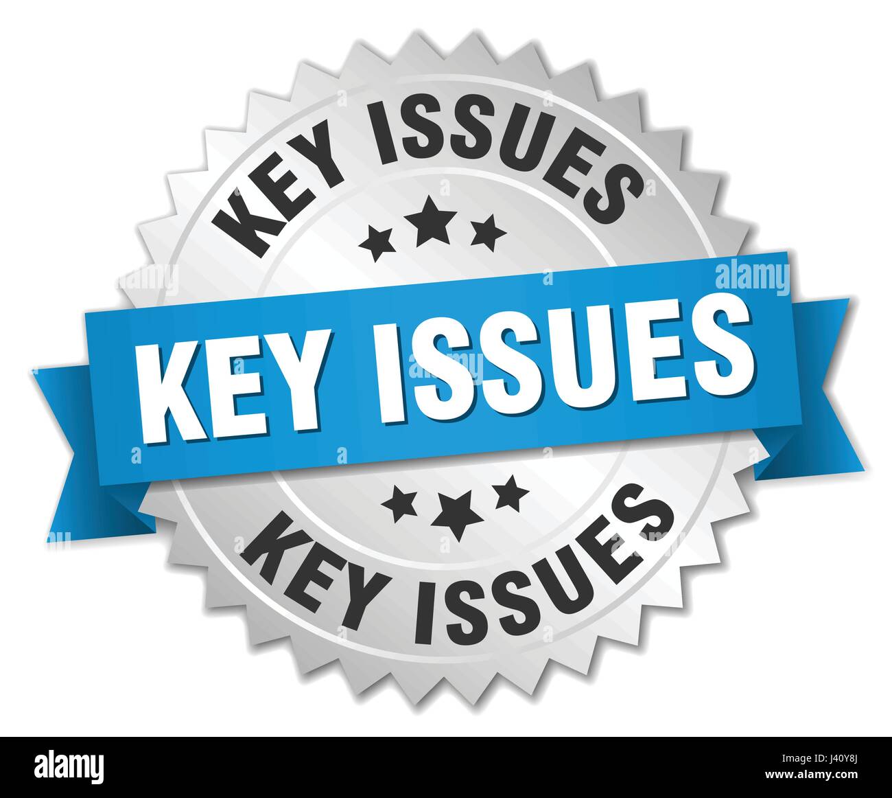 key issues round isolated silver badge Stock Vector Image & Art - Alamy