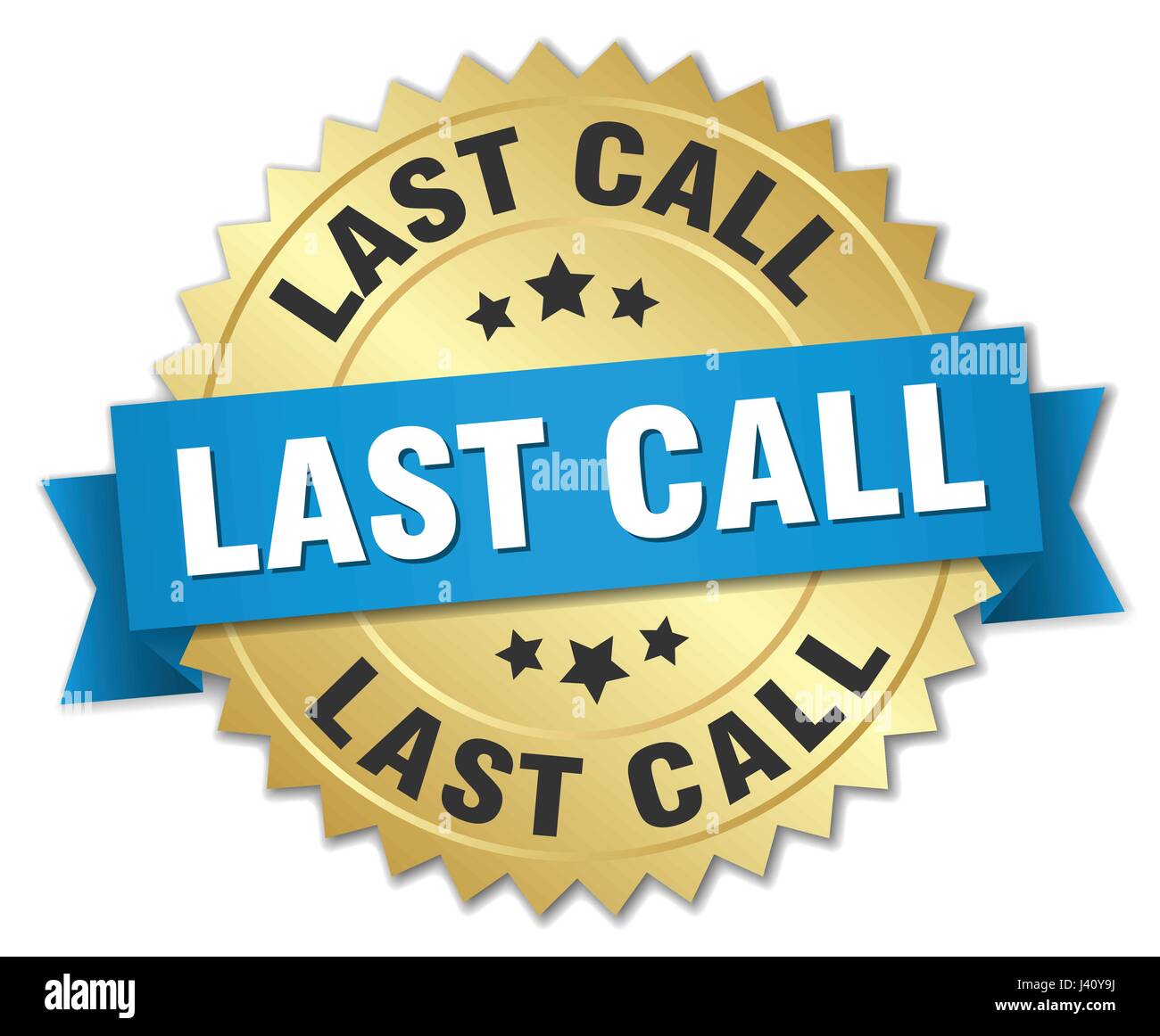 last call round isolated gold badge Stock Vector Image & Art - Alamy