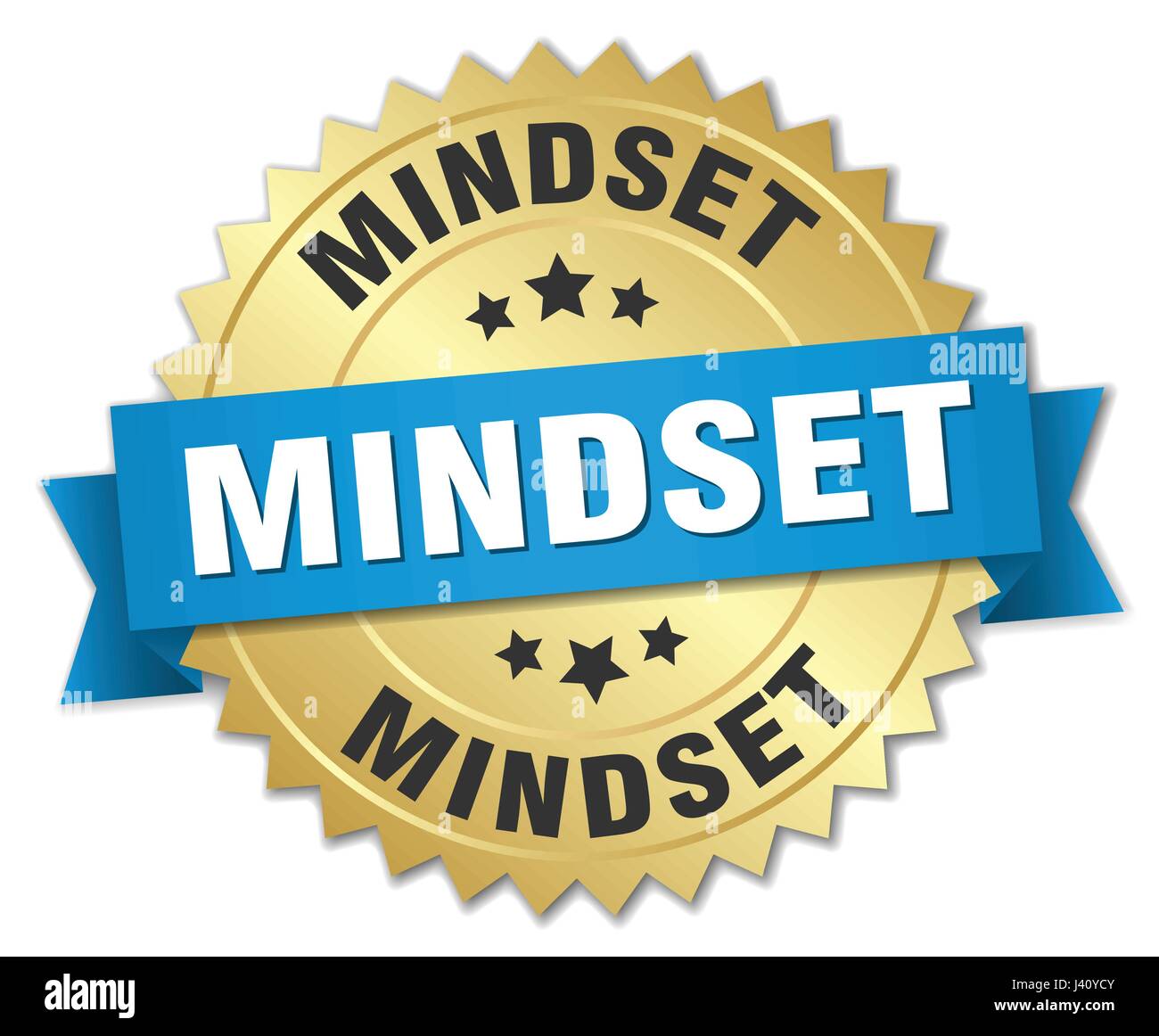 mindset round isolated gold badge Stock Vector Image & Art - Alamy