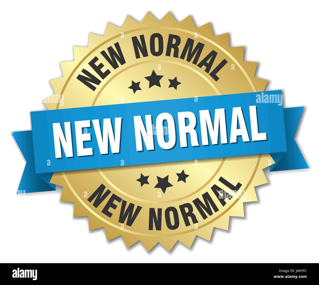 new normal round isolated gold badge Stock Vector Image & Art - Alamy