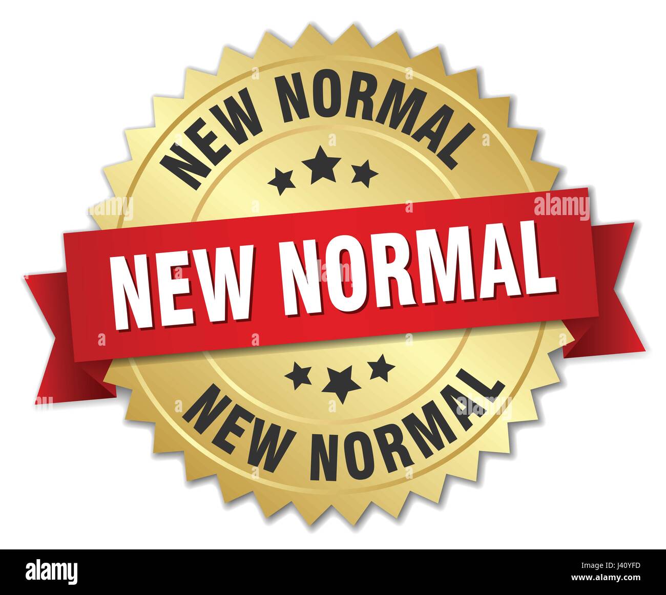 new normal round isolated gold badge Stock Vector Image & Art - Alamy