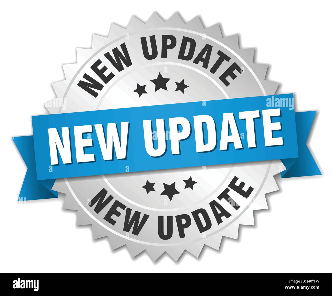 new update round isolated silver badge Stock Vector Image & Art - Alamy