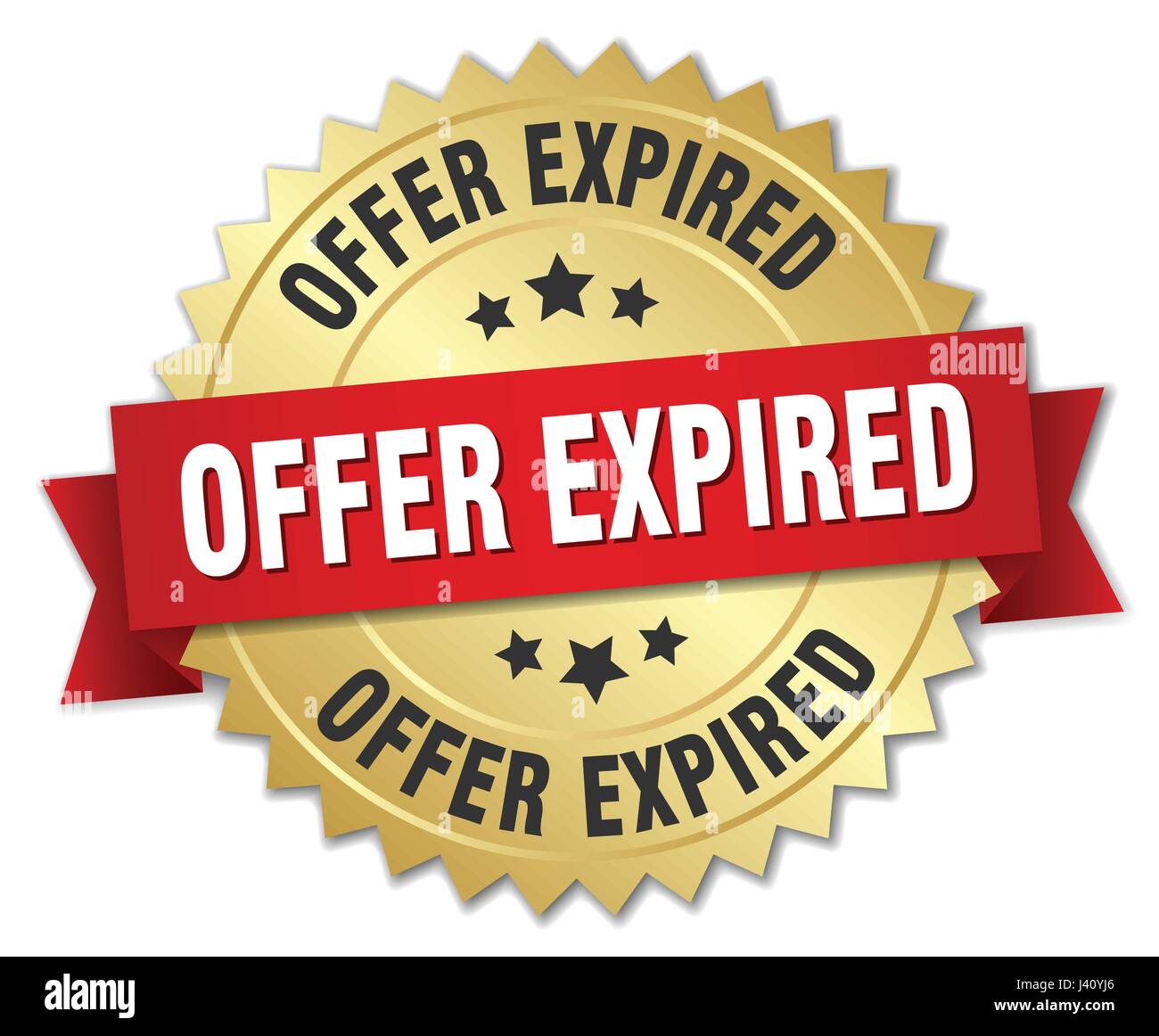 offer expired round isolated gold badge Stock Vector Image & Art - Alamy