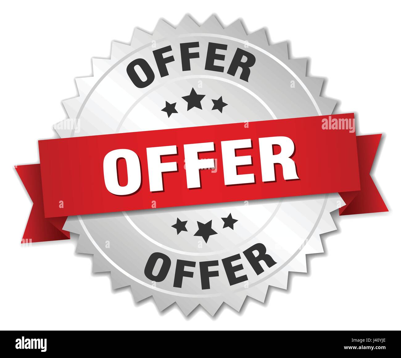 offer round isolated silver badge Stock Vector Image & Art - Alamy