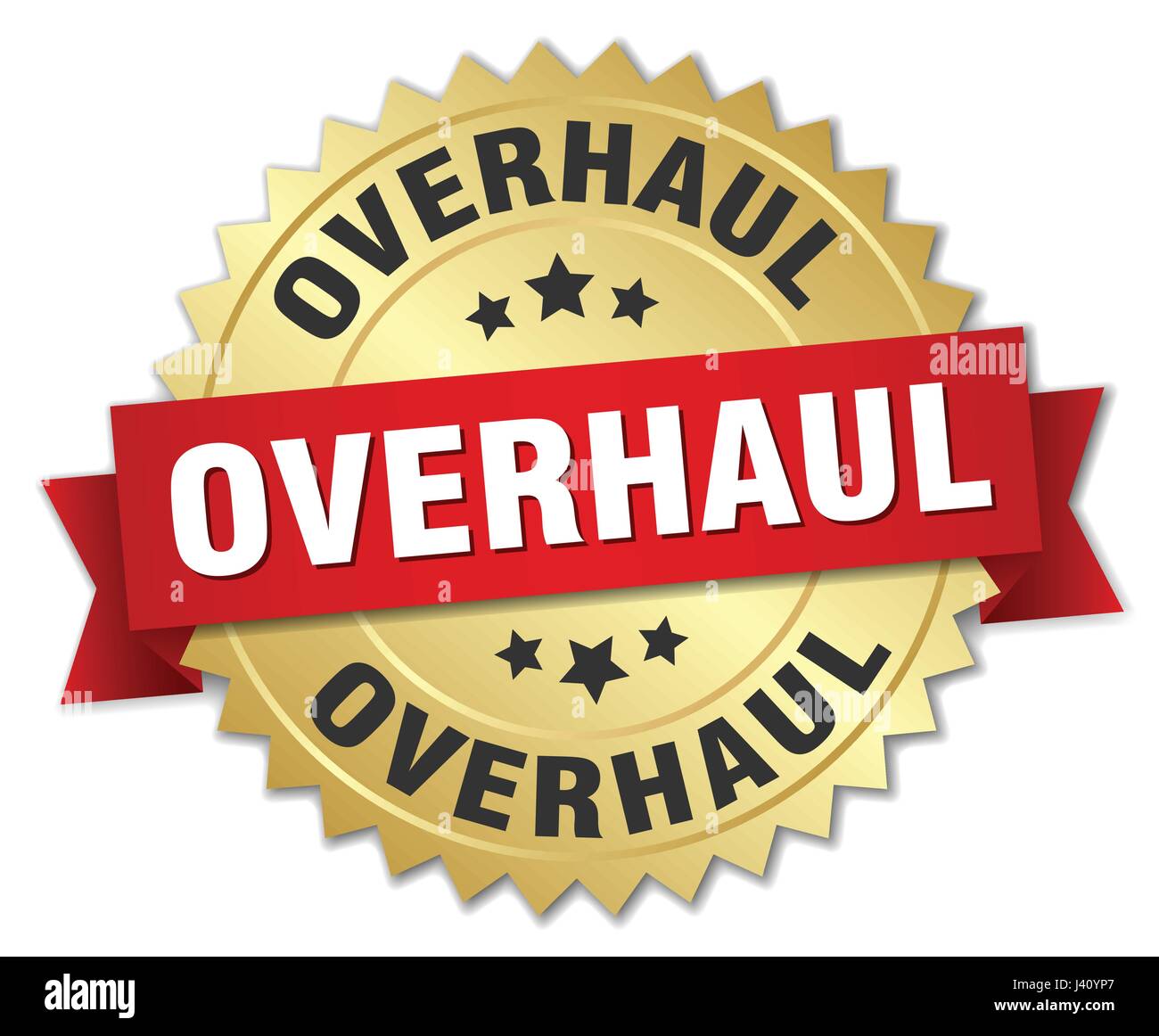 overhaul round isolated gold badge Stock Vector Image & Art - Alamy