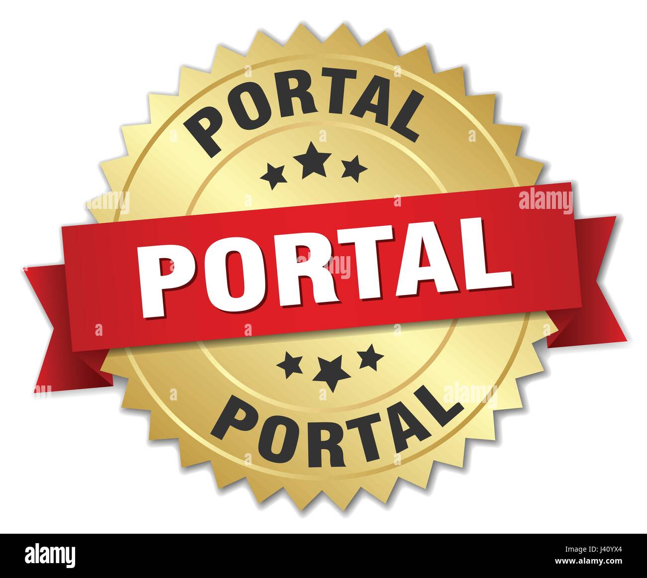 portal round isolated gold badge Stock Vector Image & Art - Alamy