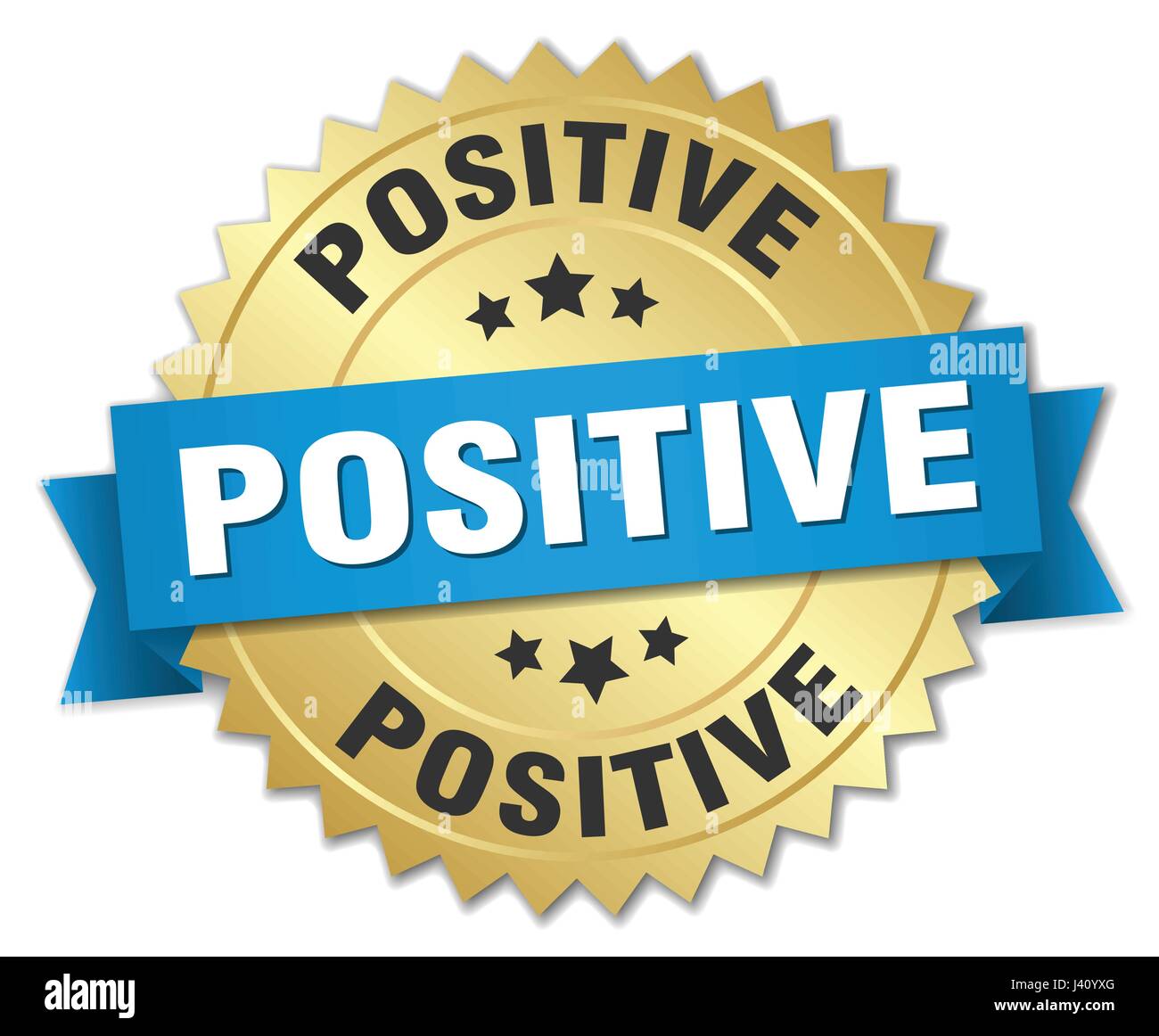positive round isolated gold badge Stock Vector Image & Art - Alamy