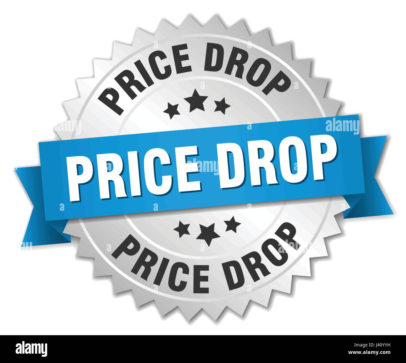 price drop round isolated silver badge Stock Vector Image & Art - Alamy