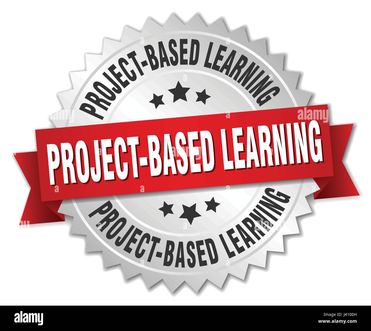 project-based learning round isolated silver badge Stock Vector Image ...