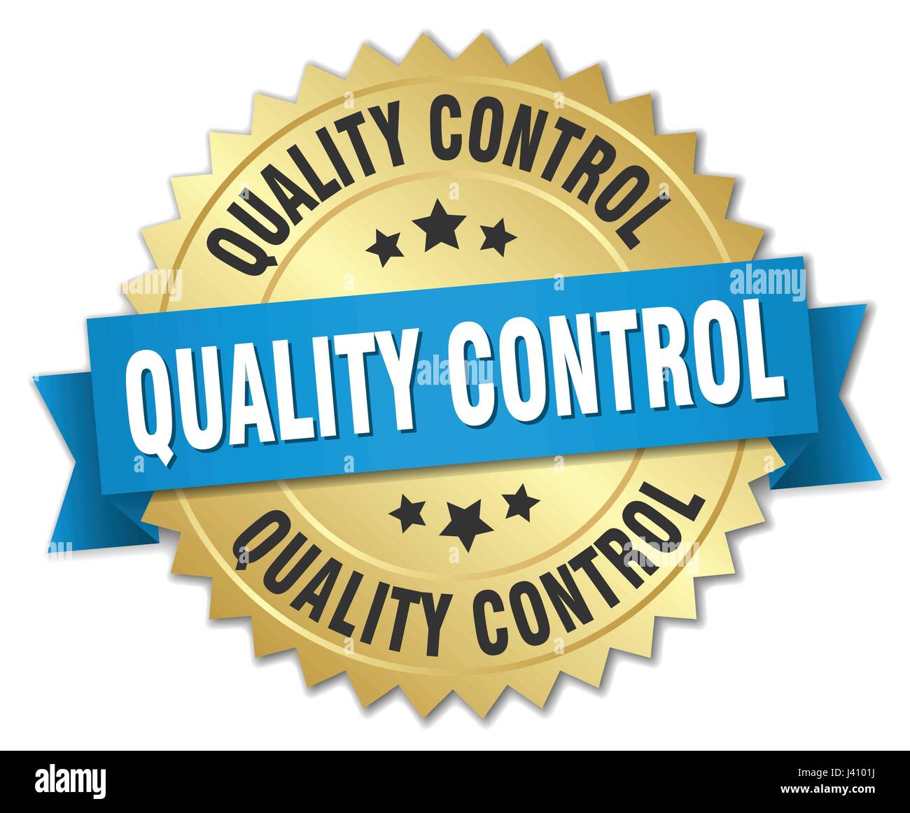 quality control round isolated gold badge Stock Vector Image & Art - Alamy