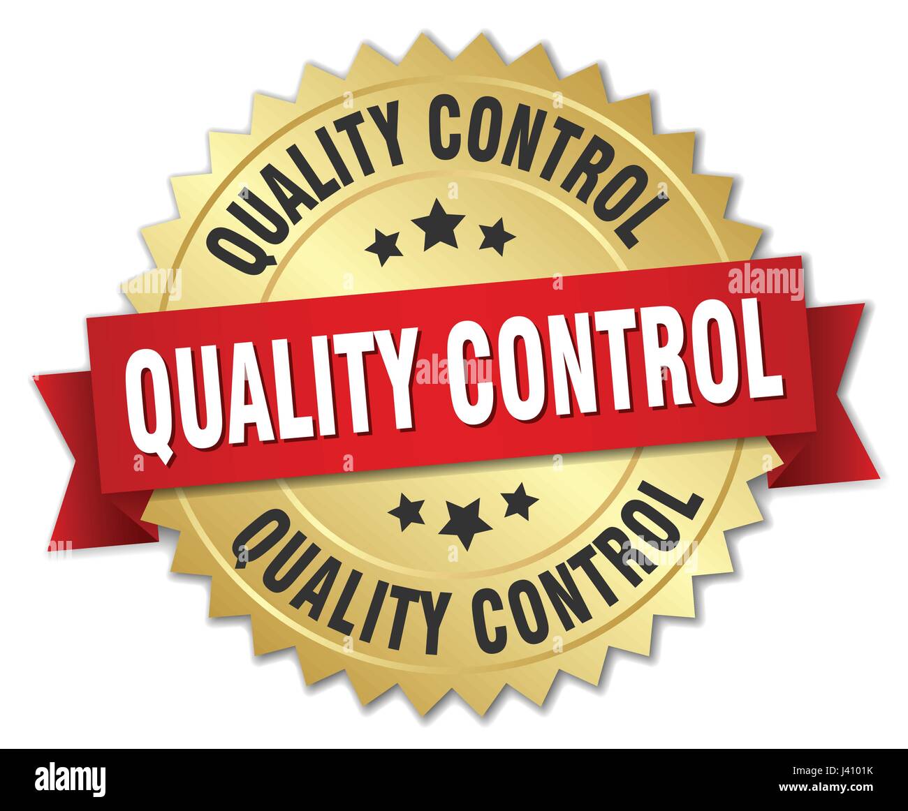 quality control round isolated gold badge Stock Vector Image & Art - Alamy