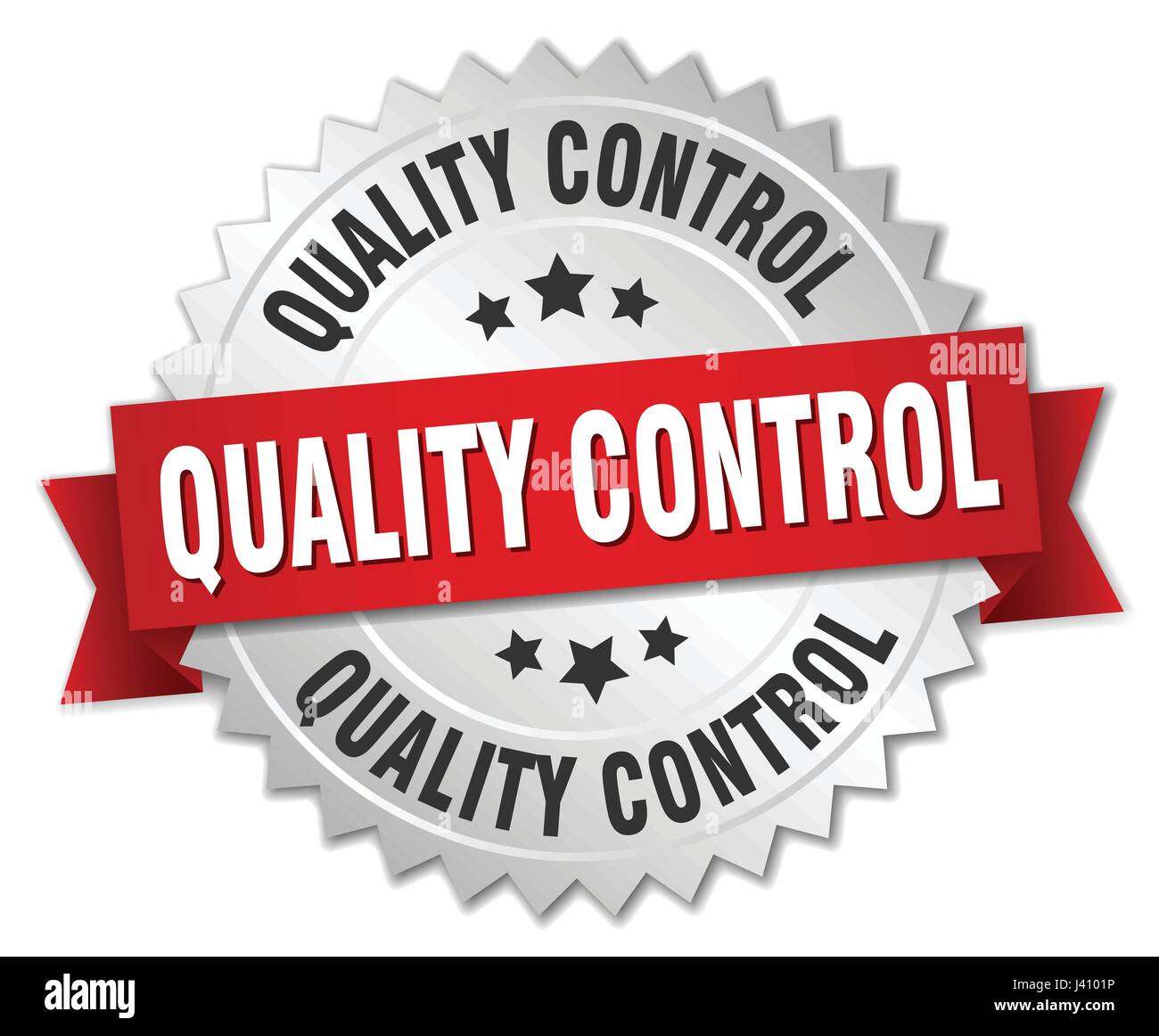 quality control round isolated silver badge Stock Vector Image & Art ...