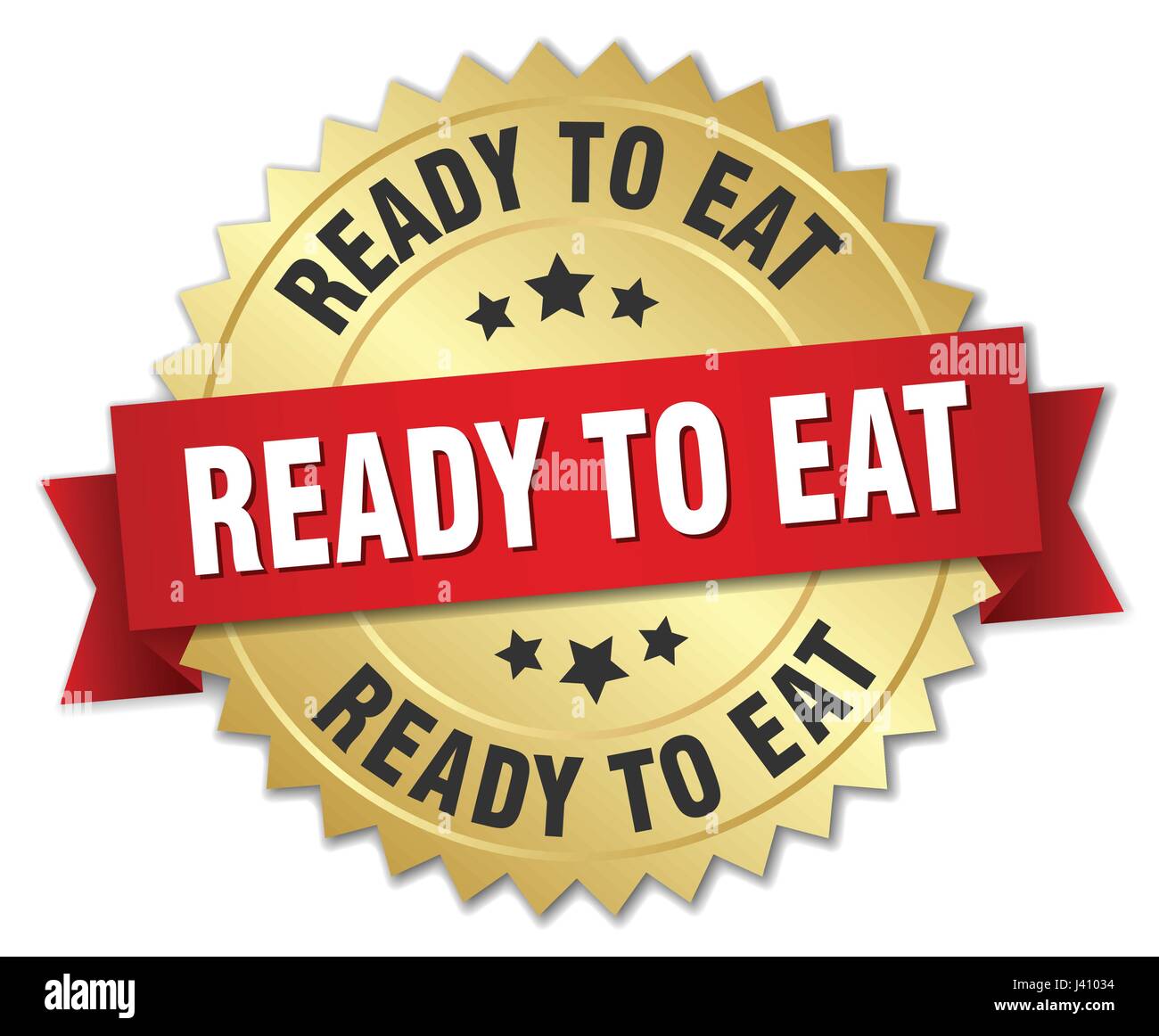 Ready to eat badge hi-res stock photography and images - Alamy