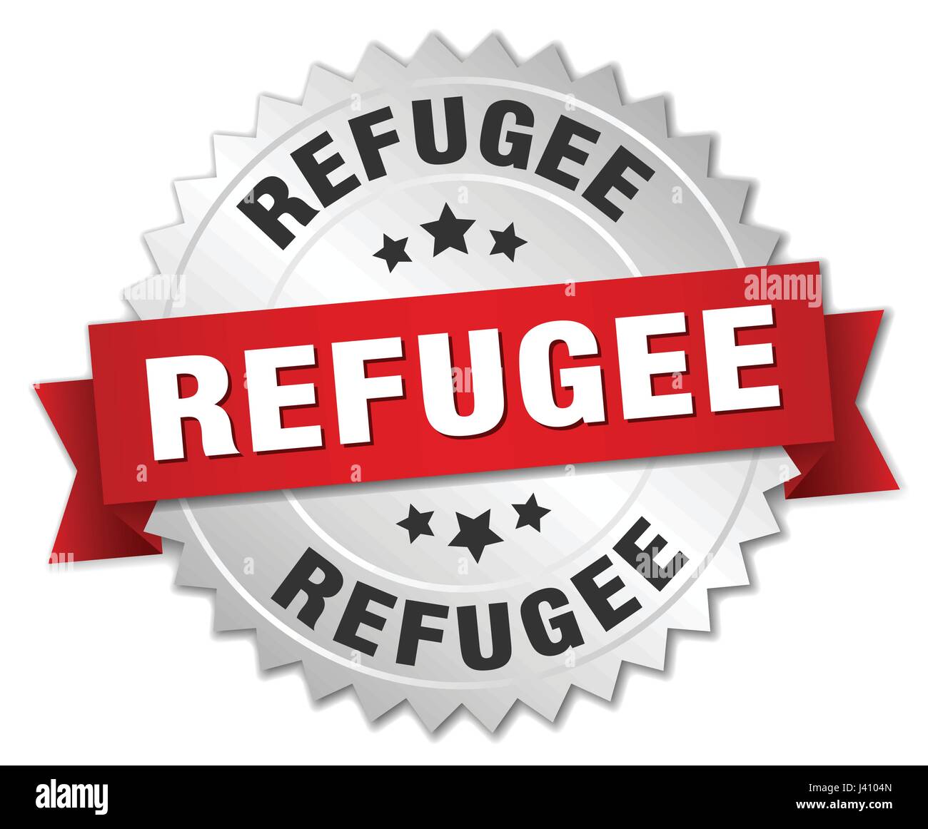 refugee round isolated silver badge Stock Vector Image & Art - Alamy